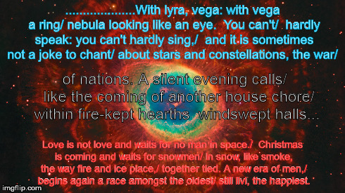 Image tagged in sonnet,poem,poetry,space,outerspace,ring nebula - Imgflip