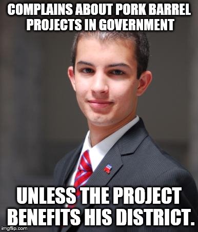 College Conservative and Government Pork - Imgflip
