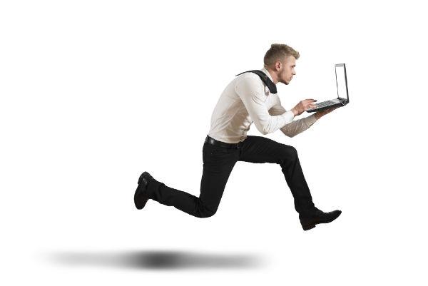 Running With Laptop Blank Template Imgflip