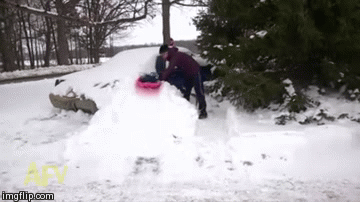 Sledding fail - Imgflip