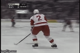 Gretzky assists on Yzerman's ot goal - Imgflip