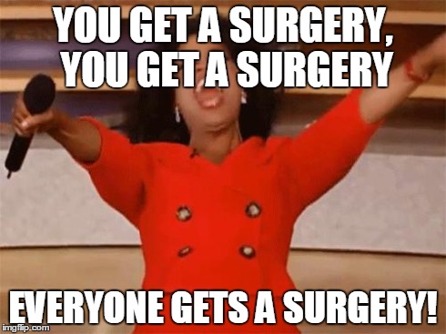 When I saw more surgeries were required to repair our broken/injured ...