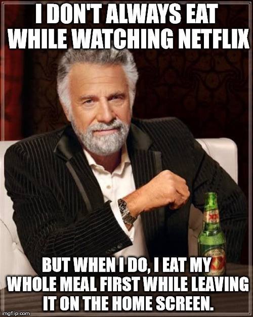 I'll just sit here in silence and enjoy my food and beer. - Imgflip