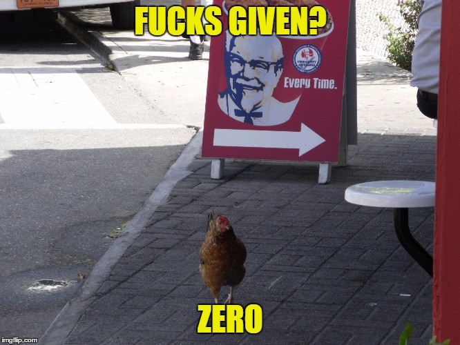 fucks given chicken - Imgflip