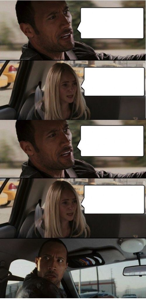 The Rock Conversation Blank Template Imgflip