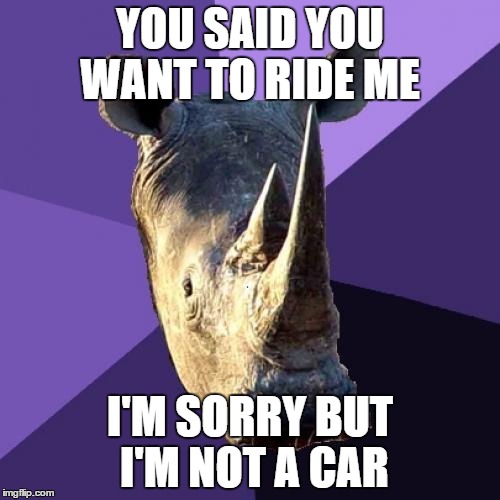 Sexually Oblivious Rhino Meme - Imgflip