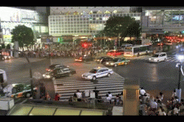 I made my first gif with pictures of the worlds busiest road crossing ...