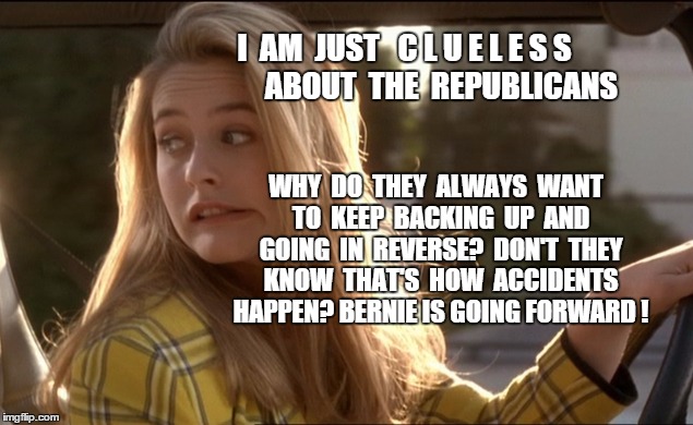 Image tagged in bernie sanders,republicans,clueless - Imgflip