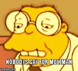 Nobody's Gay For Moleman - Imgflip