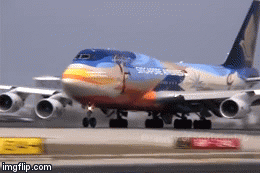 Boeing 747 Takeoff - Imgflip