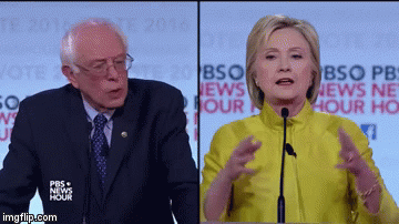 No-no - Bernie Sanders - PBS Dem Debte - Imgflip